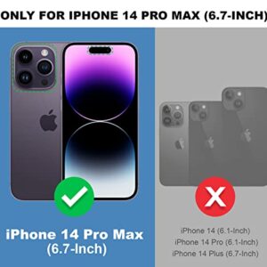 Shields Up Designed for iPhone 14 Pro Max Case, Minimalist Wallet Case with Card Holder (3 Cards) & Ring Kickstand/Stand, [Drop Protection] Slim Protective Cover for iPhone 14 Pro Max 6.7 inch, Clear