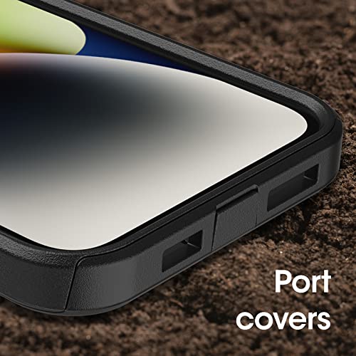 OtterBox iPhone 14 Plus Commuter Series Case - BLACK , slim & tough, pocket-friendly, with port protection