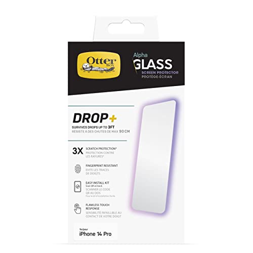 OtterBox ALPHA GLASS SERIES ANTIMICROBIAL Screen Protector for iPhone 14 Pro (ONLY)