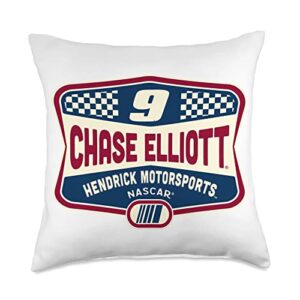 ouray sportswear nascar-chase elliott shield throw pillow, 18x18, multicolor