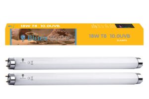 2 pack 18w-watt t8 reptile light desert uva uvb 10.0 fluorescent tube - 24" terrarium hood light suitable for desert reptile lizards bearded dragons & more promotes natural behavior uvb bulb (24 inch)