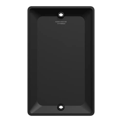 Square D by Schneider Electric Square D X Series Wall Plate for Outlet and Light Switch, Standard Size Blank 1 Gang, Matte Black