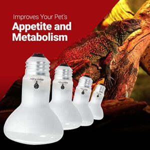 4 Pack 50-Watt Basking Light for Reptile - Heat Lamp Bulbs for Reptiles & Amphibians Broad Spectrum Reptile Light for Glass Terrariums Suitable for Bearded Dragons Light Lizards Iguanas basking Bulb