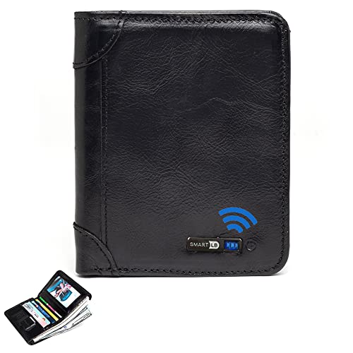 Anti-Lost Trackable Wallet Mens Bluetooth Wallet with GPS Position Locator Finder Tracker