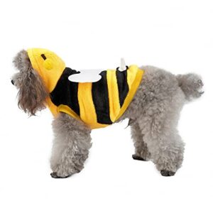 filhome pet bee dog costume, halloween dog hoodies outfits cute cat hooded coat warm apparel fall winter christmas cosplay clothes for small medium pet(xl/yellow)