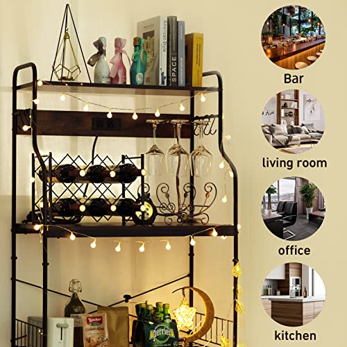 Countertop Wine Rack, Freestanding 10-Bottle Metal Wine Holder for Tabletop Storage and Home Decoration