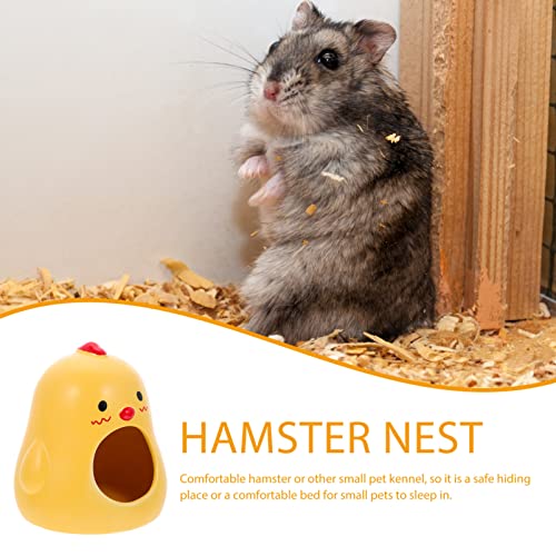 Alipis Hamster Accessories Hamster Accessories Cute Ceramic Small Pet Hamster Summer House Hamster Rat for Small Animal Chinchilla Hedgehog Cool Hamster Hideout Hamster Hideout