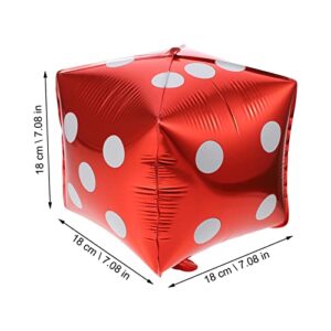 Gadpiparty 5Pcs Cube Dice Balloons Foil Helium Large Fairy Balloons Cartoon Wall Decor for Baby Shower Wedding Birthday Party Activities Photo Props