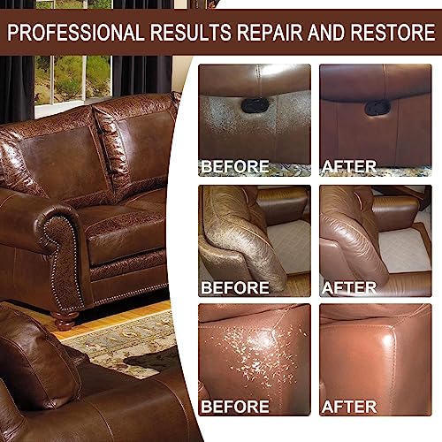 Advanced Leather Repair Gel, Professional DIY Leather and Vinyl Repair Kit, Liquid Leather Repair Kit, Leather Repair Cream for Furniture, Boat or Auto Car Seats (20ml,Black)