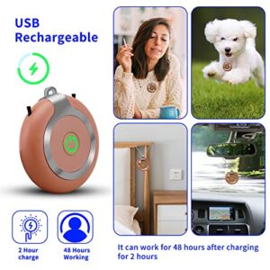 OVICISK Necklace Air Purifier, Personal Air Purifier, USB Rechargeable Travel Size Air Purifier, Portable Wearable Air Purifier for Home, Kids, Adults, Office, Smell-Brown