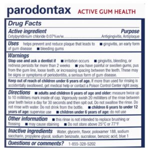 Parodontax Active Gum Health Mouthwash, Antiplaque and Antigingivitis Mouthwash, Mint, 16.9 Fl Oz