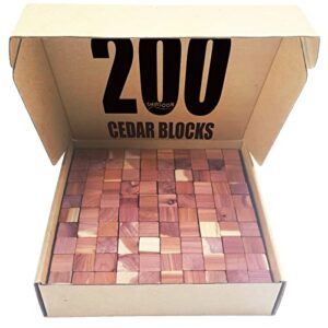 cedar blocks for clothes storage shirsoon 200pcs cedar smooth cubes+20pcs satin bags for diy cedar sachets,100% aromatic red cedar wood accessories for closets storage