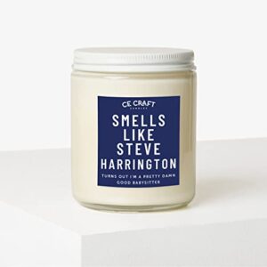 C&E Craft Smells Like Steve Harrington Scented Candle – Iced Vanilla Woods Soy Wax Candle – Gift for Her, Girlfriend Gift, Prayer Candle, Pop Culture Gift