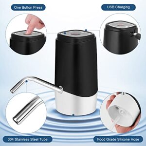 5 Gallon Water Dispenser, LONEASY Portable USB Charging Electric Drinking Water Pump for 5 Gallon Bottle, Automatic Water Jug Dispenser Water Bottle Pump for Home Kitchen Office Camping