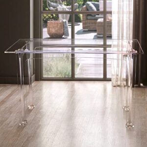 stauber best acrylic desk - clear (48" w x 24" d x 30" h)