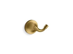 kohler 27427-2mb tone robe hook, vibrant brushed moderne brass