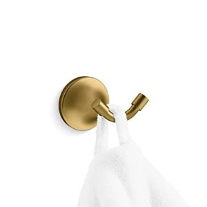 Kohler 27427-2MB Tone Robe Hook, Vibrant Brushed Moderne Brass