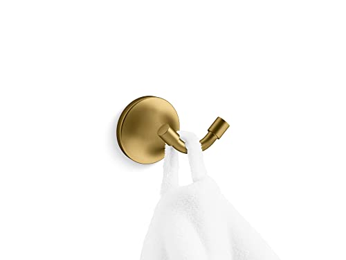 Kohler 27427-2MB Tone Robe Hook, Vibrant Brushed Moderne Brass