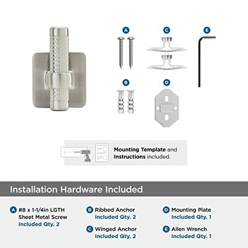 Amerock Corp BH36563G10 Bronx Robe Hook, Satin Nickel