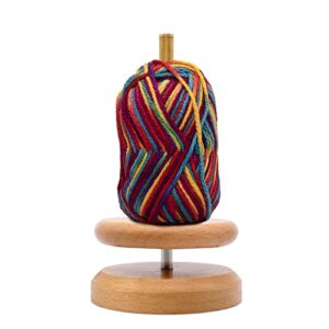 joyeee spools holder,rotatable wooden metal tube winder classic knit wooden spinning yarn holder and thread holder for weaving cord/string,sewing threads or wool yarn