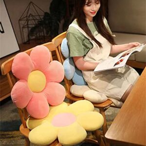 WYIKE Flower-Shaped Cute Pillow, Flower Cushion, Reading Pillow and Leisure and Comfortable Pillow, Car Cushion (Beige/Yellow, 40cm*40cm)