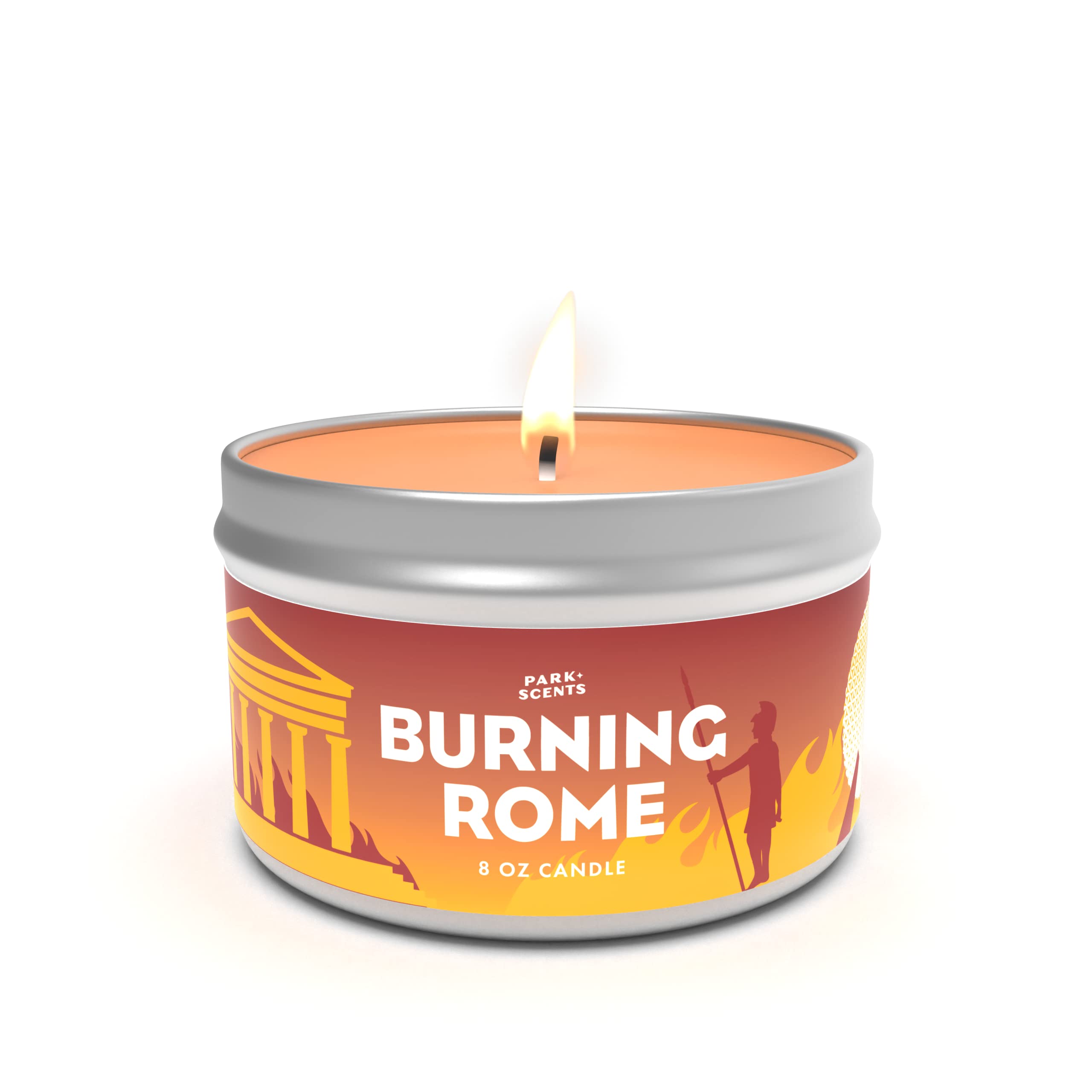 Park Scents Burning Rome Candle - Accurate Smell Like The Rome Section of Spaceship Earth in Epcot Disneyworld - Natural Soy Blend - Handmade in The USA | 8 oz. Tin