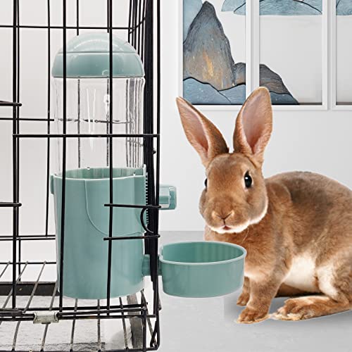 Hamiledyi Rabbit Automatic Water Dispenser Hanging Bunny Water Bottle Pet Water Bowl for Rabbit Chinchilla Guinea Pig Ferret Dog Cat(Automatic Water Dispenser)