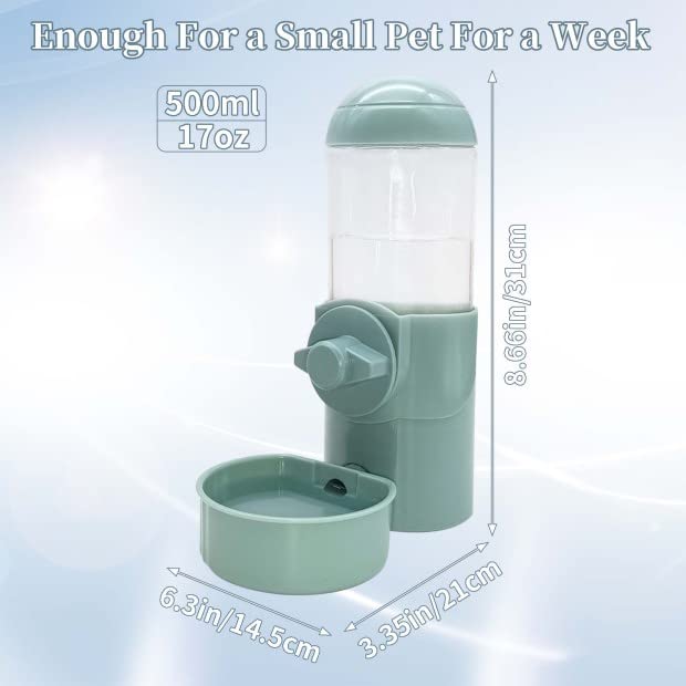 Hamiledyi Rabbit Automatic Water Dispenser Hanging Bunny Water Bottle Pet Water Bowl for Rabbit Chinchilla Guinea Pig Ferret Dog Cat(Automatic Water Dispenser)