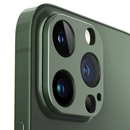 OTOFLY Designed for iPhone 13 Pro Max Camera Lens Protector, Designed for iPhone 13 Pro Camera Lens Protector, Aluminium Alloy Camera Shield, Original Photo Resolution, Case Friendly (Midnight Green)