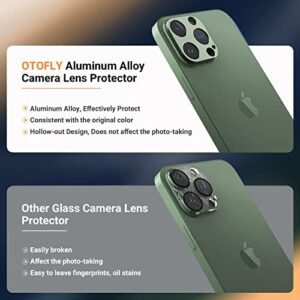 OTOFLY Designed for iPhone 13 Pro Max Camera Lens Protector, Designed for iPhone 13 Pro Camera Lens Protector, Aluminium Alloy Camera Shield, Original Photo Resolution, Case Friendly (Midnight Green)