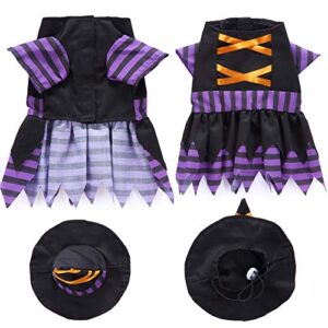 Dog Wizard Costume - Purple Halloween Costumes for Dogs Dog Clothes Elk Bell Wizard Cosplay Costume Halloween Costume Headwear Cosplay Coat Hat for Small and Medium Dogs