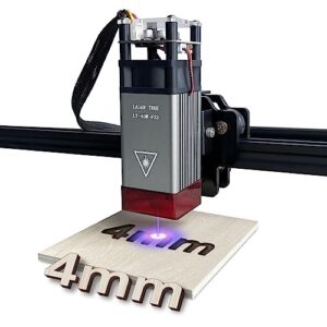 laser tree 40w(5w output optical power) laser engraving module, 450nm laser head for cnc laser engraver/laser cutter machine, diy laser engraving tool suitable for wood metal acrylic paper etc