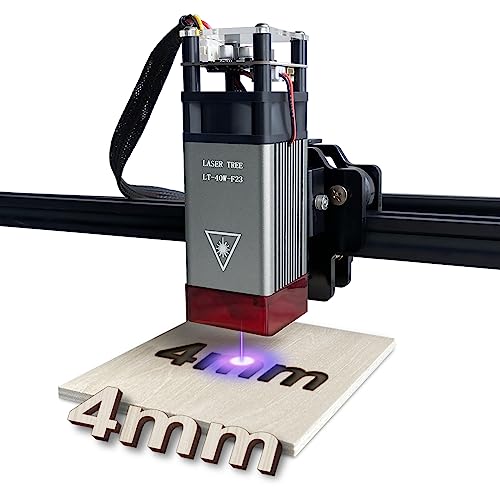 LASER TREE 40W(5W Output Optical Power) Laser Engraving Module, 450nm Laser Head for CNC Laser Engraver/Laser Cutter Machine, DIY Laser Engraving Tool Suitable for Wood Metal Acrylic Paper Etc