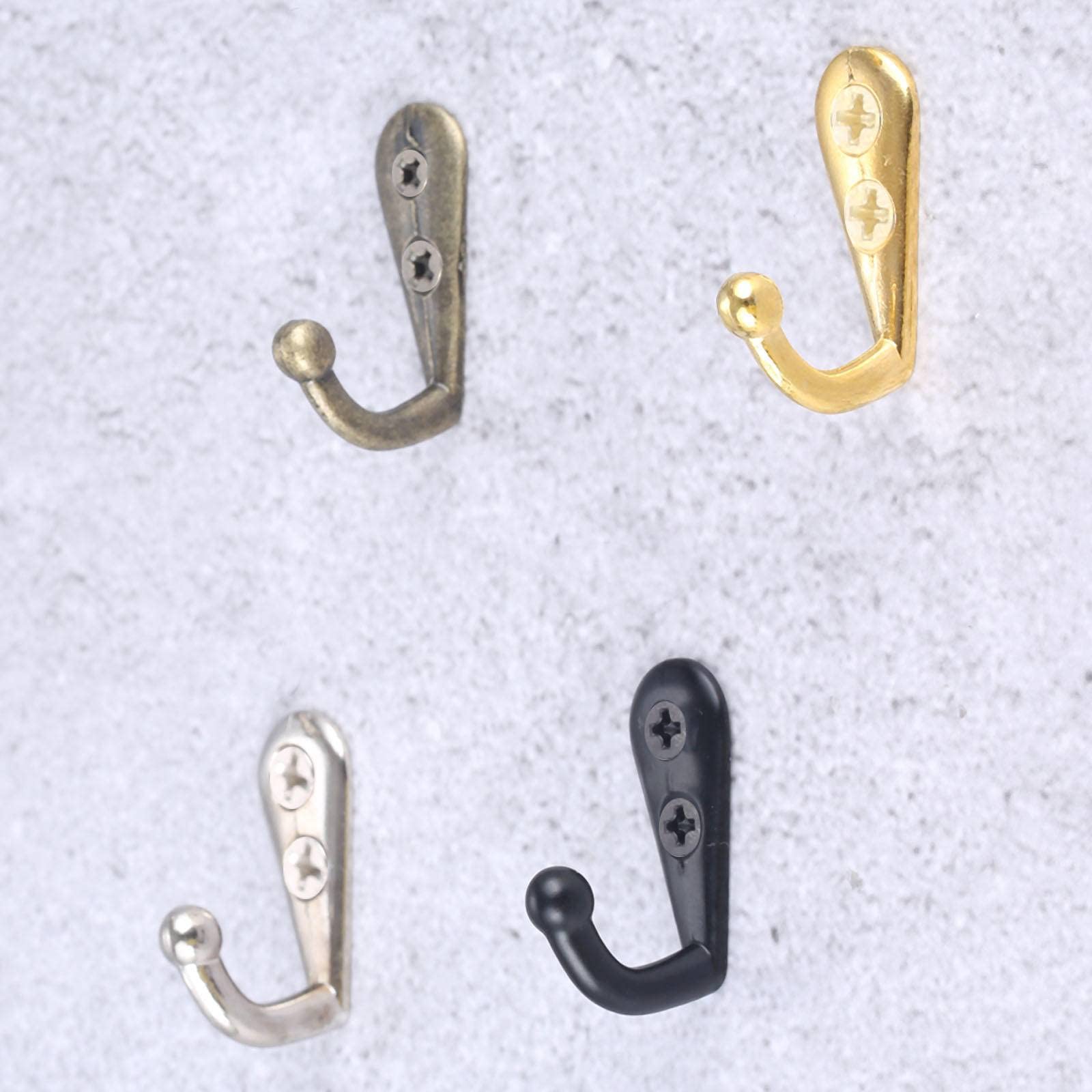 KBREE Set of 5 Hooks WallScrews Keys Bags Towels Hat Rack Kitchen Hooks