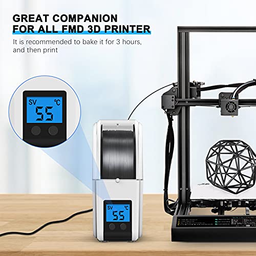 Upgraded 3D Printer Filament Dryer Box, SUNLU Filament Dehydrator Dry Box, Keep Filament Dry During 3D Printing, Spool Holder,Compatible with 1.75mm, 2.85mm, 3.00mm Filament,Storage Box