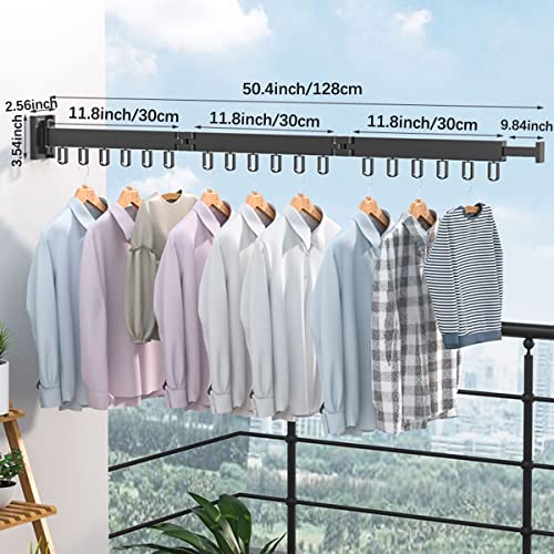 CSKB Clothes Drying Rack, Laundry Drying Rack Wall Mount, Drying Rack Clothing Foldable, Laundry Room Organization Retractable,Collapsible for Balcony, Laundry, Bathroom