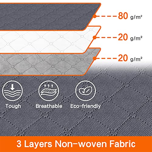 Vieshful Under Bed Storage Containers Foldable Underbed Storage Bags Clothes Organizers for Bedroom Closet Dorm Blankets Sweaters Toys with Clear Window, Reinforced Handle, Sturdy Structure, 40L, 3-Pack, Grey