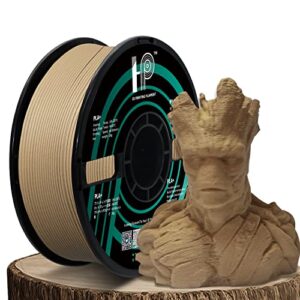 hp3df premium pla matte qrange filament 1.75mm 1kg pla 2.2lbs pla toughness enhanced 3d printer filament 100% pure pla free 3d pen filament fdm printing material (wood pla)