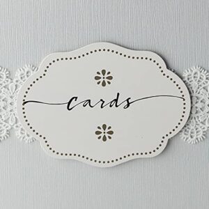 Hayley Cherie - White Gift Card Box with White Lace Textured Finish - Large Size 10" x 10" - For Wedding Receptions, Bridal & Baby Showers, Birthdays, Graduations, Funerals, Money