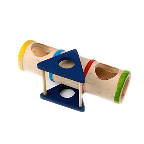 HNGSON Hamster Tunnel Toy Small Pets Seesaw Tunnel Toy Wooden Exercise Toy 75mm/2.95" Length