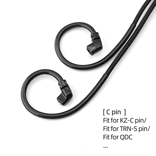 FAAEAL Replacement Cable 2.5mm/3.5mm/4.4mm Earphones Upgrade Cable for KZ EDX ZEX ZSN ZS10 PRO ZAS Zax DQ6S ZES EDS GK G5 GS10 UE RRM CCA CA16 Pro TRN MT1 Pro Headphone Cable (C Pin with 3.5mm Jack)