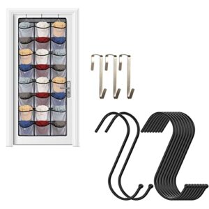 relbro 30 pack black s hooks and hat rack for baseball caps