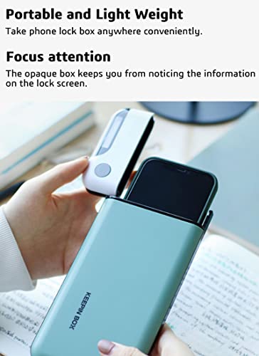 HQ PinShengHuo Cell Phone Lock Box with Timer,Phone Jail,Time Lock Box, Suitable for iPhone and Android Phones, Help to Focus, Prevent Phone Addiction, Portable,Timed,Control Self(Blue)