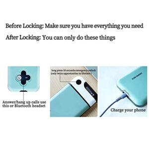 HQ PinShengHuo Cell Phone Lock Box with Timer,Phone Jail,Time Lock Box, Suitable for iPhone and Android Phones, Help to Focus, Prevent Phone Addiction, Portable,Timed,Control Self(Blue)