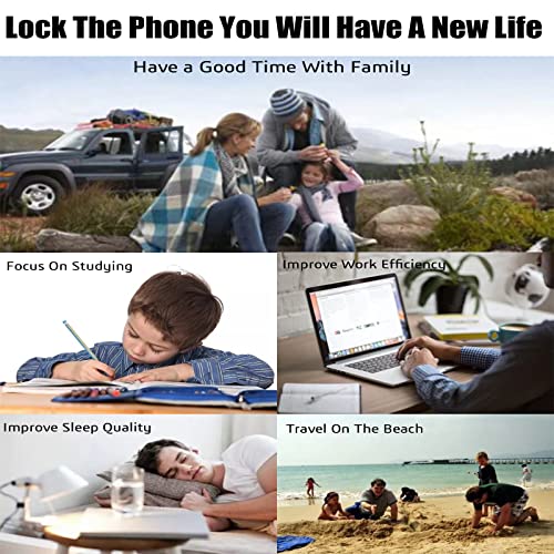 HQ PinShengHuo Cell Phone Lock Box with Timer,Phone Jail,Time Lock Box, Suitable for iPhone and Android Phones, Help to Focus, Prevent Phone Addiction, Portable,Timed,Control Self(Blue)