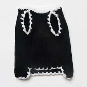 Skull Dog Sweater Black Halloween Dog Clothes Tiny Teacup Dog Clothing Yorkie Chihuahua Dog Costume Puppy Outfits Male Female (XXXS), Black, White