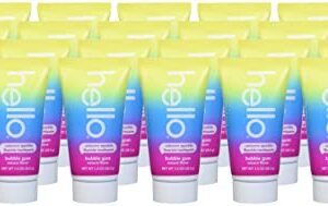 hello Unicorn Sparkle Kids Travel Toothpaste, Fluoride Toothpaste with Natural Bubble Gum Flavor, Travel Size 24 Pack, 1 OZ Tubes