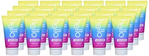 hello Unicorn Sparkle Kids Travel Toothpaste, Fluoride Toothpaste with Natural Bubble Gum Flavor, Travel Size 24 Pack, 1 OZ Tubes