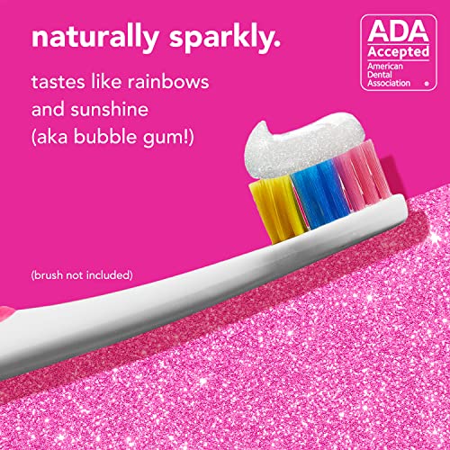 hello Unicorn Sparkle Kids Travel Toothpaste, Fluoride Toothpaste with Natural Bubble Gum Flavor, Travel Size 24 Pack, 1 OZ Tubes