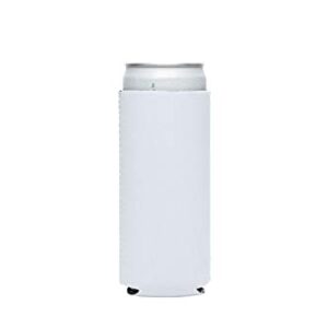 SNERTZ 15 Pack Slim Can Cooler White Blank DIY Sublimation Durable Neoprene Insulated Skinny Beer, Seltzer Can Holder Cooler Coolies Fits 12oz Cans